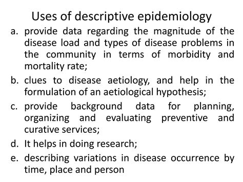 Epidemiology Introduction Descriptive Pptx