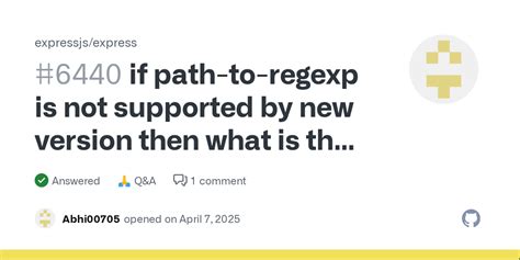if path to regexp is not supported by new version then what is the new