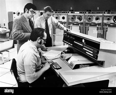 Officials At The Main Console Of Univac 1108 1972 Courtesy Csu
