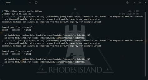The Consola Dependency Of Nuxt Content Started To Report Errors Issue Nuxt Content