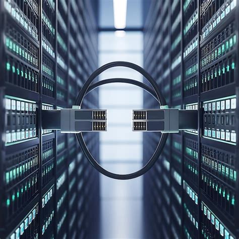 Secure Data Transfer Two Servers Connected By Network Cable Premium