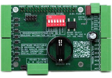 Building Automation Eight Layer Stackable Hat For Raspberry Pi Zero 5