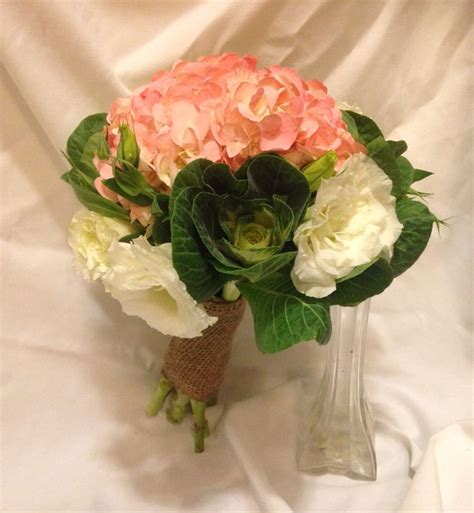 Hydrangea And Cabbage Wedding Bouquet Wedding Bouquets Floral Design