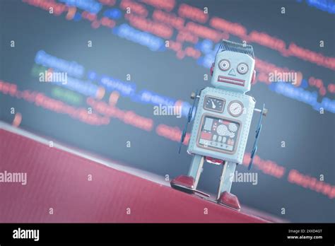 Symbol For A Chatbot Or Social Bot And Algorithms Program Code In The