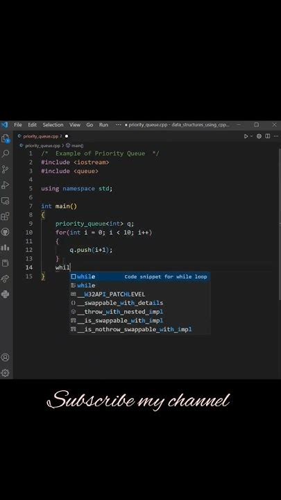 Priority Queue Example Shorts Shortsvideo Programming Coding Stl