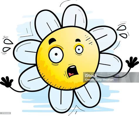 Scared Cartoon Flower Stock Illustration Download Image Now Cartoon
