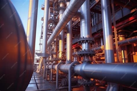 Premium Ai Image The Process Of Oil Refinement With A Close Up Shot