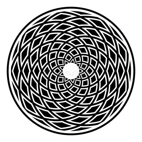Circle Design Element Abstract Geometric Rotation Pattern Stock Vector Illustration Of Black