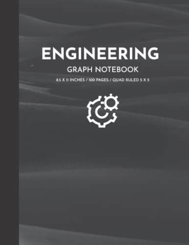 engineering graph notebook 8 5 x 11 inches 100 pages quad ruled 5 x 5 graph paper notebook