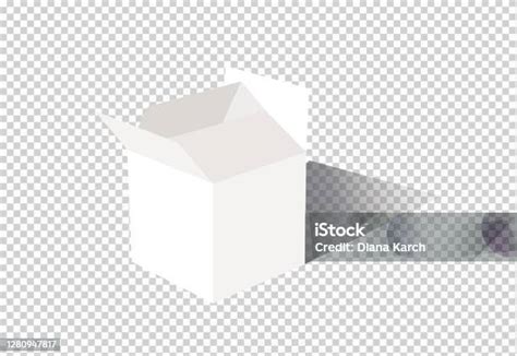 흰색 배경 배달 상자에 격리 된 하나의 연속 라인 판지 패키지 상자 벡터 라인 아이콘 흰색 골판지 상자 벡터 일러스트레이션 3차원 형태에 대한 스톡 벡터 아트 및 기타