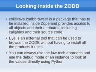 ZODB Tips And Tricks PPT