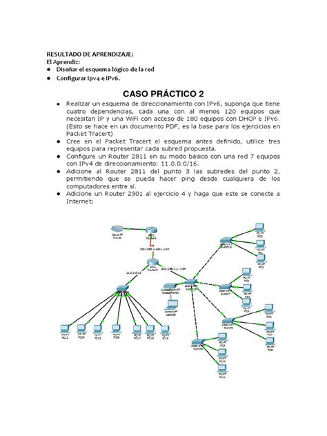 Practica 2 Packet Tracer Pdf Dirección Ip Protocolos De Capa De Red
