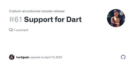 Support For Dart · Issue 61 · Codium Aicodiumai Vscode Release · Github