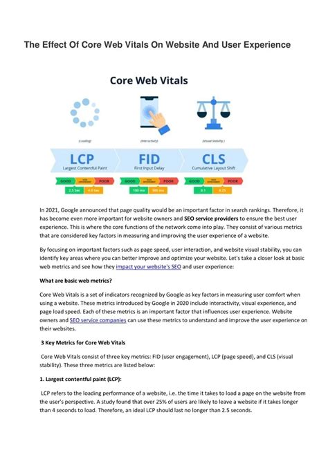 Ppt The Effect Of Core Web Vitals On Seo And User Experience Powerpoint Presentation Id12595320