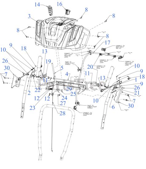 Cub Cadet 3x 26 31ah5dvab56 Cub Cadet 3x 26 Snow Thrower 2022 Handle Panel Parts Lookup