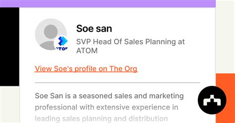 Soe San Svp Head Of Sales Planning At Atom The Org