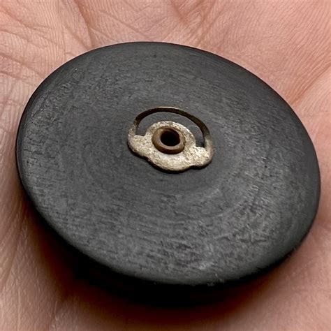 Lot Detail Working Compass Set In Wood Button