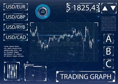 Futuristic User Interface For Trading Applications Stock Vector Illustration Of Concept