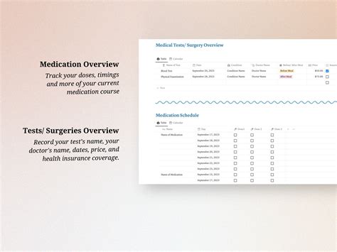 Daily Medication Tracker Notion Template Pharmacy Notion Medication