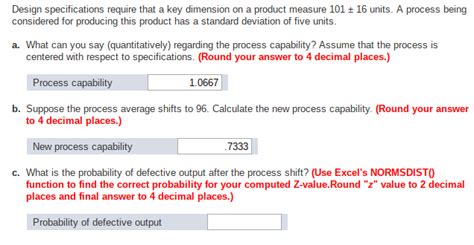 solved 16 units a process being design specifications