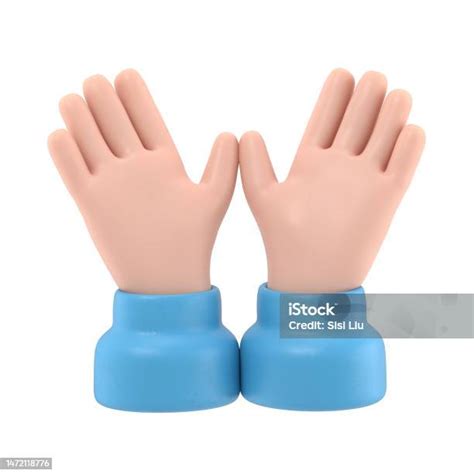 만화 제스처 아이콘 모형인간의 두 손은 앞쪽으로 뻗어 있고 손바닥을 열어 축복을 구하거나 Hajj에서 주님께기도하며 흰색 배경에
