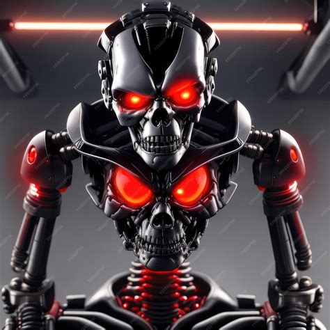 Premium Photo A Menacing Terminator Endoskeleton Stares