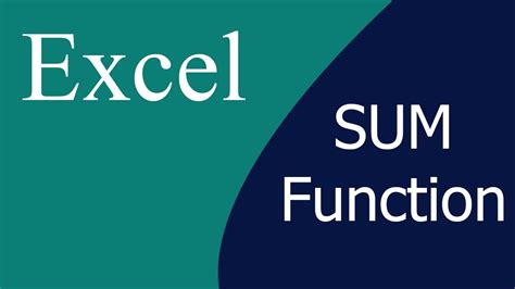 Excel Sum Function အသုံးပြုနည်း Youtube