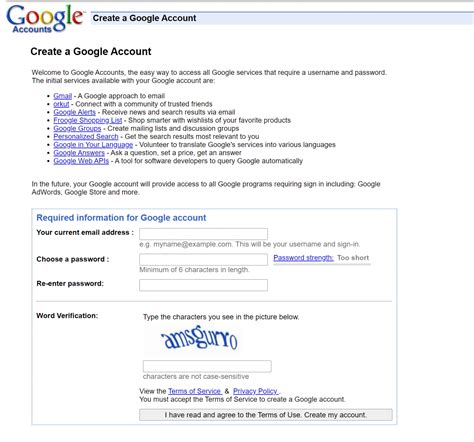 The Evolution Of The Google Sign Up Form The Mirror Of The Internets Development Trudov Com