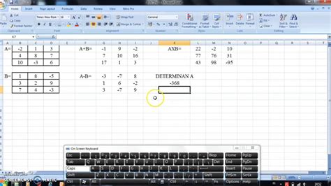 Cara Menyelesaikan Matriks Menggunakan Aplikasi Excel YouTube