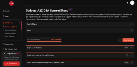 Dsa Leetcode Striverssheet Takeuforward Problemsolving Milestone Siddharth Jain