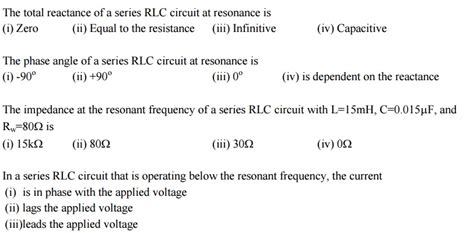 Solved The Total Reactance Of A Series RLC Circuit At Chegg