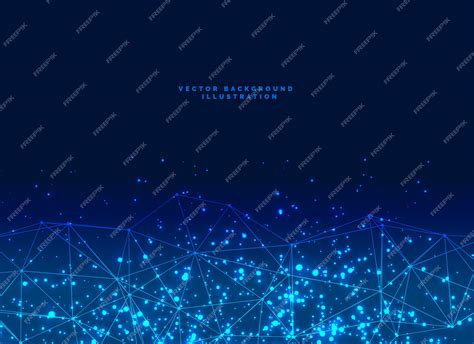 Premium Vector Abstract Futuristic Digital Network Particles Baner Background