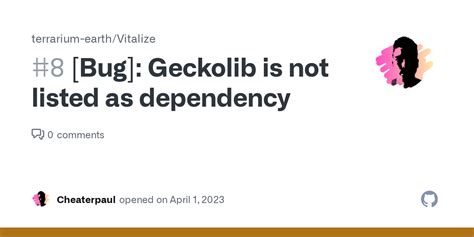 Bug Geckolib Is Not Listed As Dependency Issue Terrarium Earth Vitalize GitHub