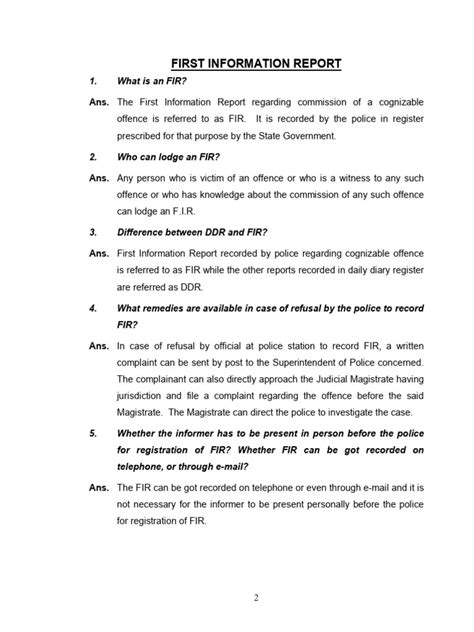 First Information Report Pdf Judiciaries Common Law