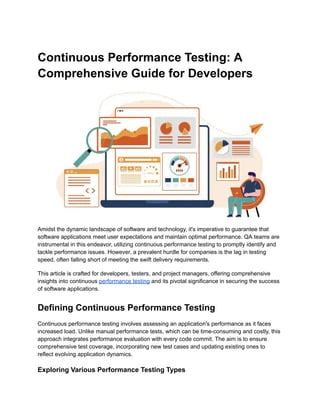 Continuous Performance Testing A Comprehensive Guide For Developers Pdf