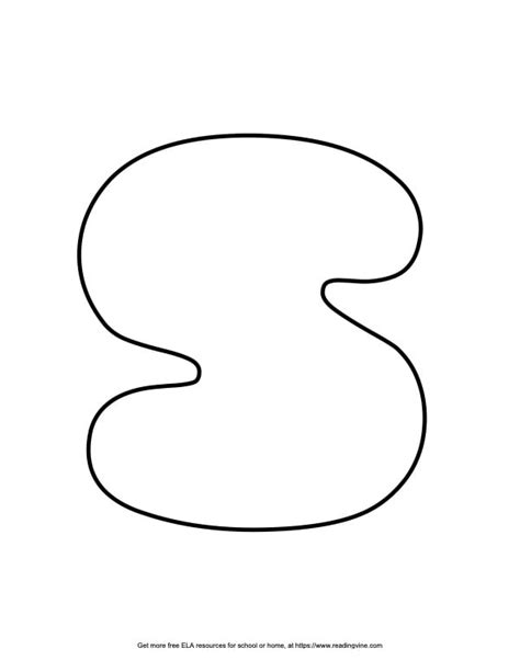 Bubble Letter S Free Printable Styles