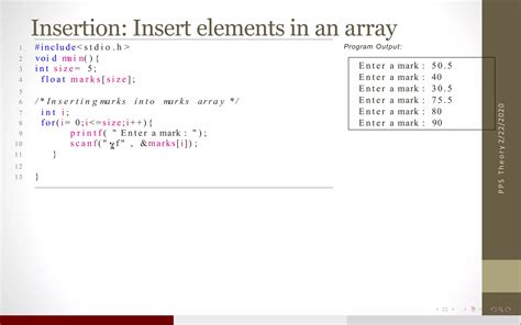 arrays in c ppt
