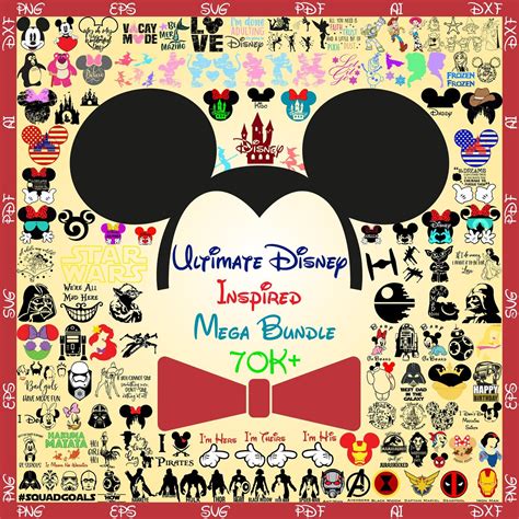 Ultimate Disney Inspired Mega Svg Bundle Disney Clipart Svg Etsy
