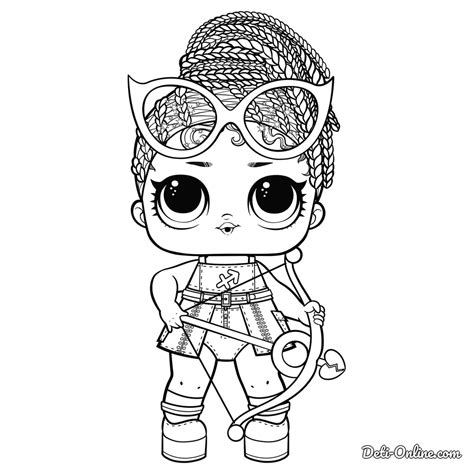 Раскраска ЛОЛ знак зодиака Стрелец распечатать или скачать