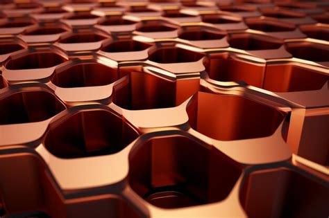 D Geometric Patterns With Reflective Metallic Surfaces Premium Ai Generated Image