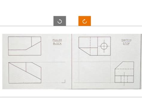 [solved] please draw the missing orthographic view for 1 4 thanks