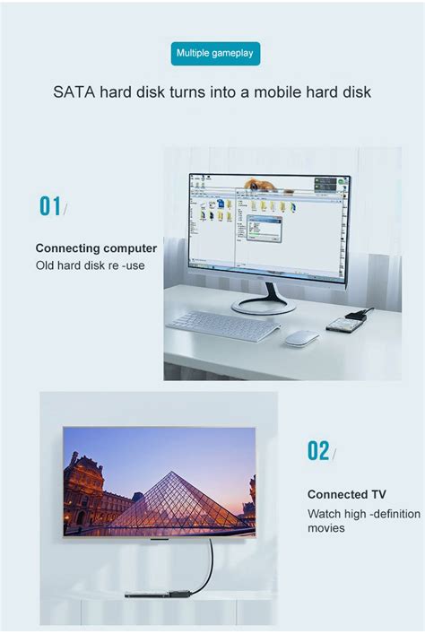 BENOSEM USB SATA Cable Sata To USB 3 0 Adapter UP To 6Gbps Support 2 5 3 5 Inch SSD HDD External