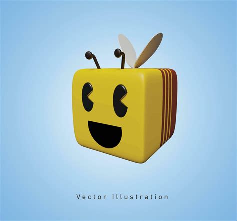 Bee Cube Shape In 3d Vector Illustration 27972833 Vector Art At Vecteezy