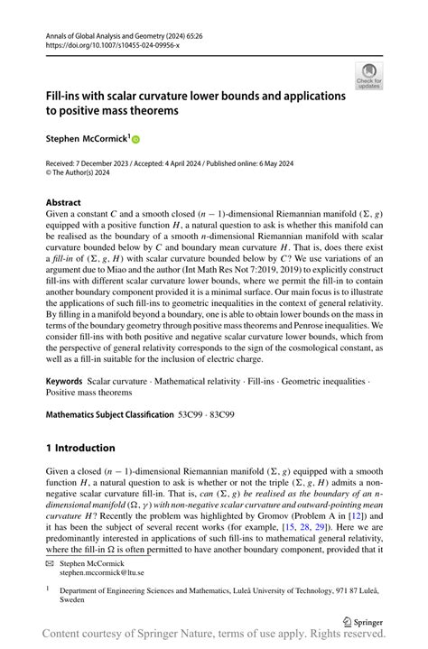 Pdf Fill Ins With Scalar Curvature Lower Bounds And Applications To