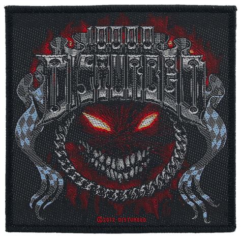 Disturbed Chrome Smiley Parche Multicolor Disturbed Amazones Moda