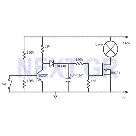 In Car Lights Delay Circuit Basiccircuit Circuit Diagram