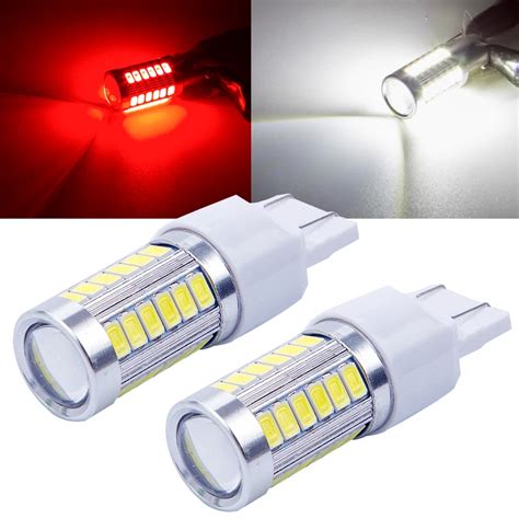 Lymoyo 스트로브 플래시 자동차 브레이크 전구 빨간색 깜박이 Led 테일 스톱 라이트 T20 Led P215w