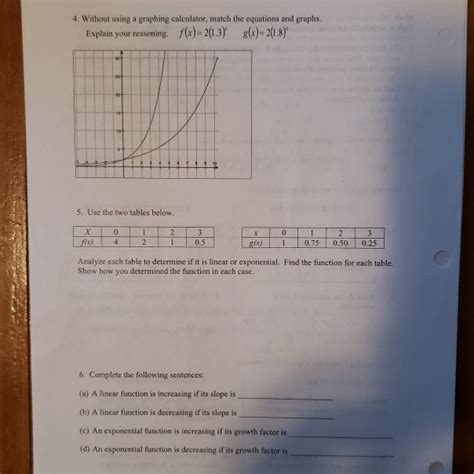 Solved 4 Without Using A Graphing Calculator Match The