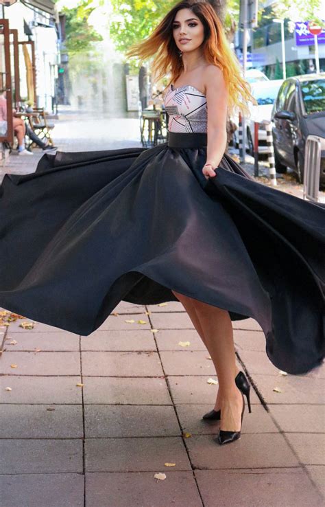 Taffeta Black Maxi Skirt Formal Evening Party Floor Skirt Verne Etsy