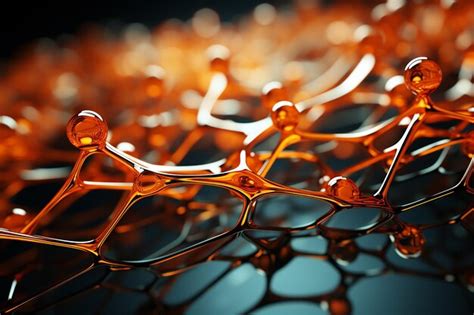 Premium Ai Image Complex 3d Render Of Abstract Molecular Background